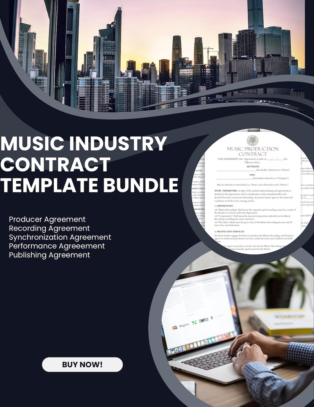 Music Industry Contract Template Bundle - Etsy