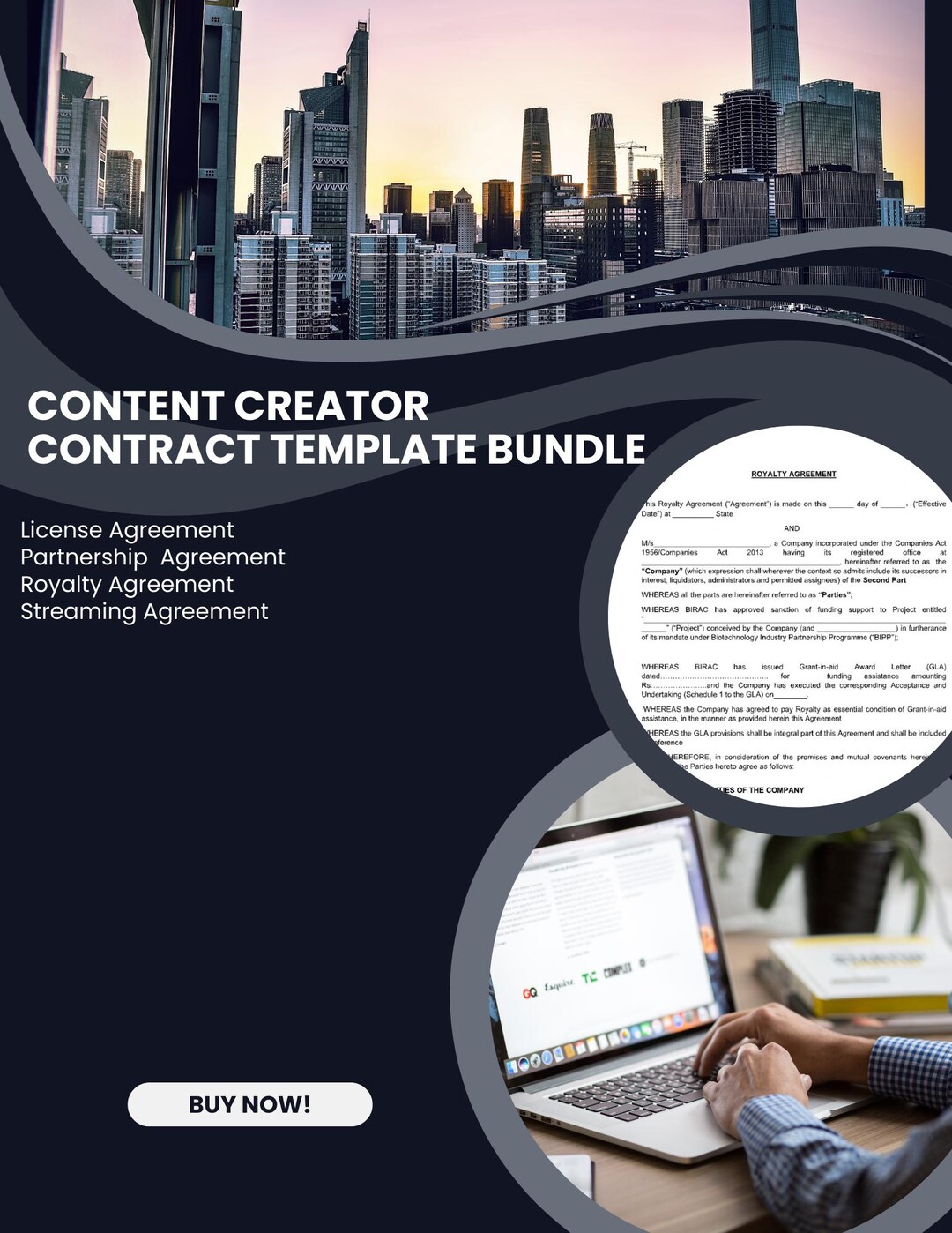 Content Creator Contract Template Bundle - Etsy