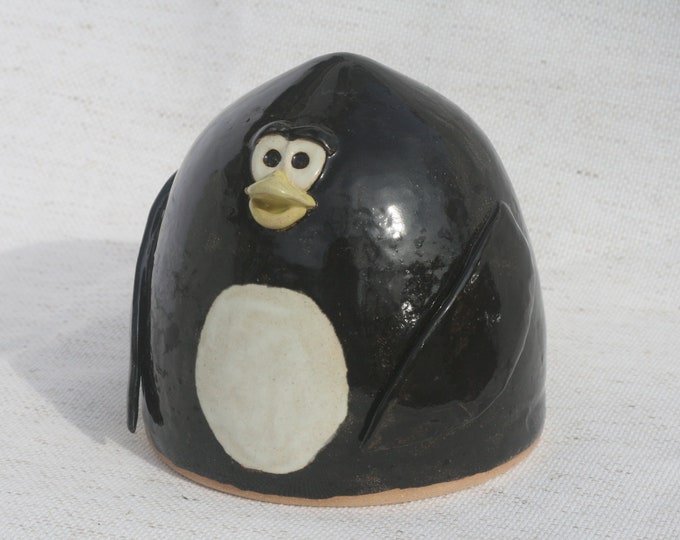 Penguin Coin Piggy Bank Black White - Etsy