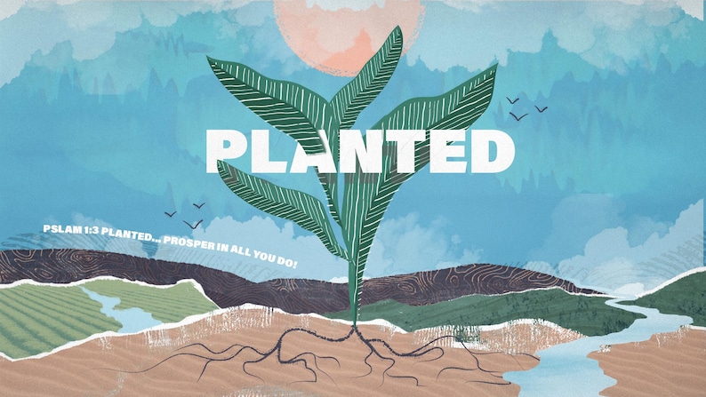 PLANTED - Sermon Series Canva Graphic Template | Church Title Slide ...