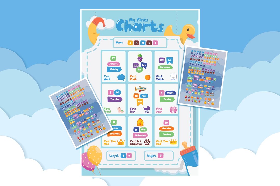 Printable Baby Firsts Milestone Chart – Capture Every First Moment ...