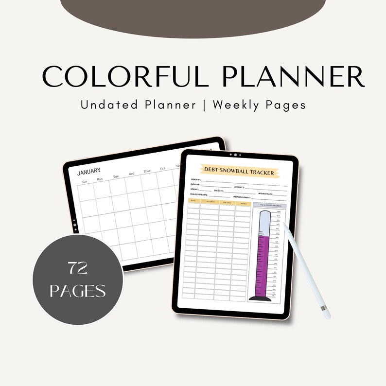 Editable Yearly Planner Printable One Page Year at a Glance Template ...