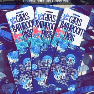 Set of 6 Custom Classroom Hall Pass Lanyards | Personalized Id Badge ...