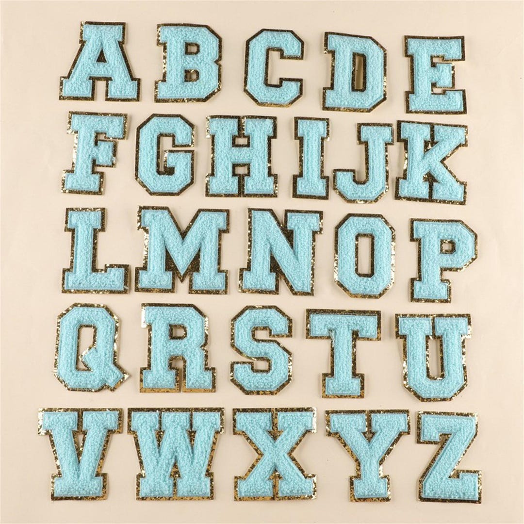 Custom Embroidered Letter Patches – Iron-on A-Z Alphabet for Clothes ...