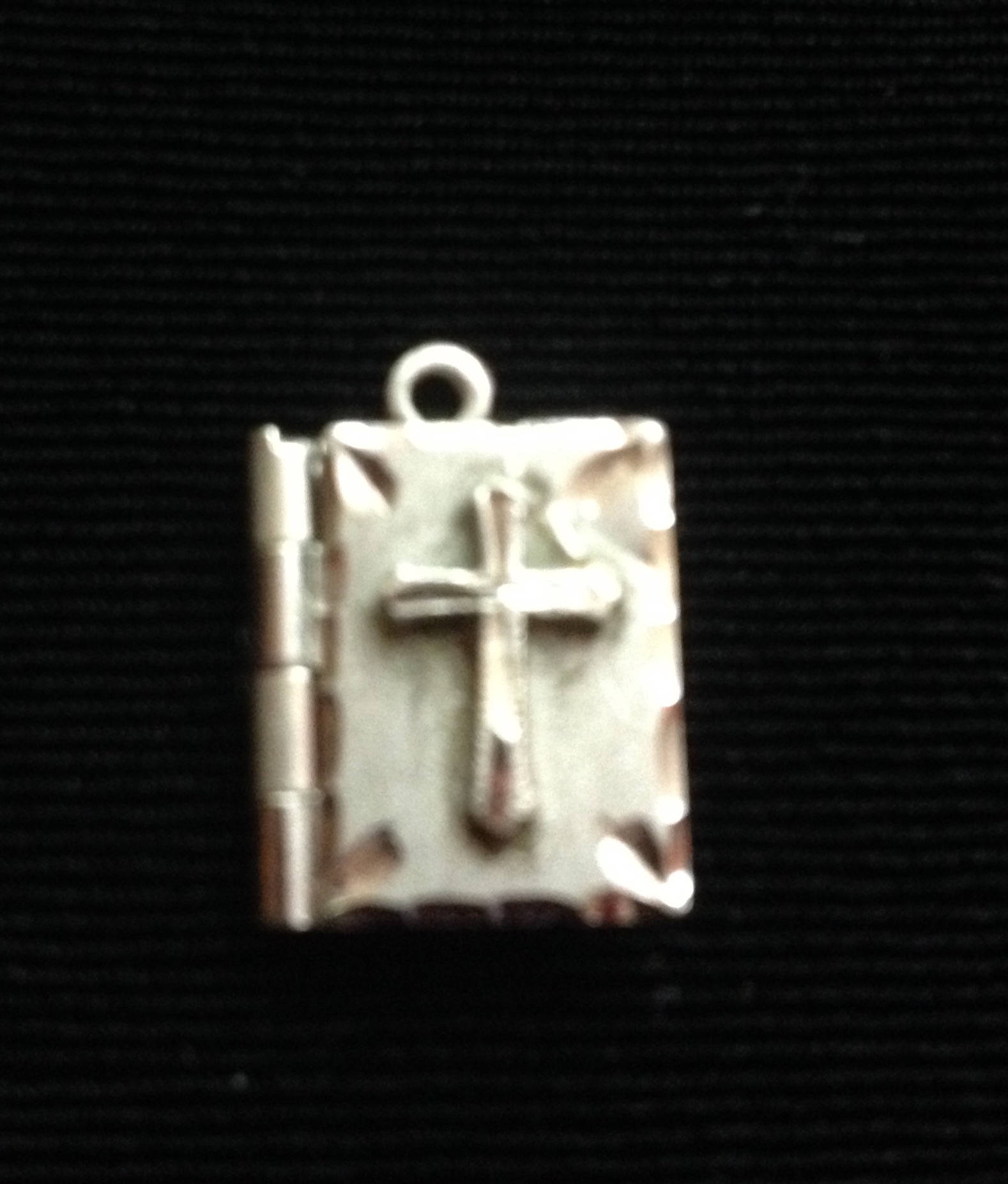 Sterling Silver bible with cross and Our Father Prayer 925 | Etsy