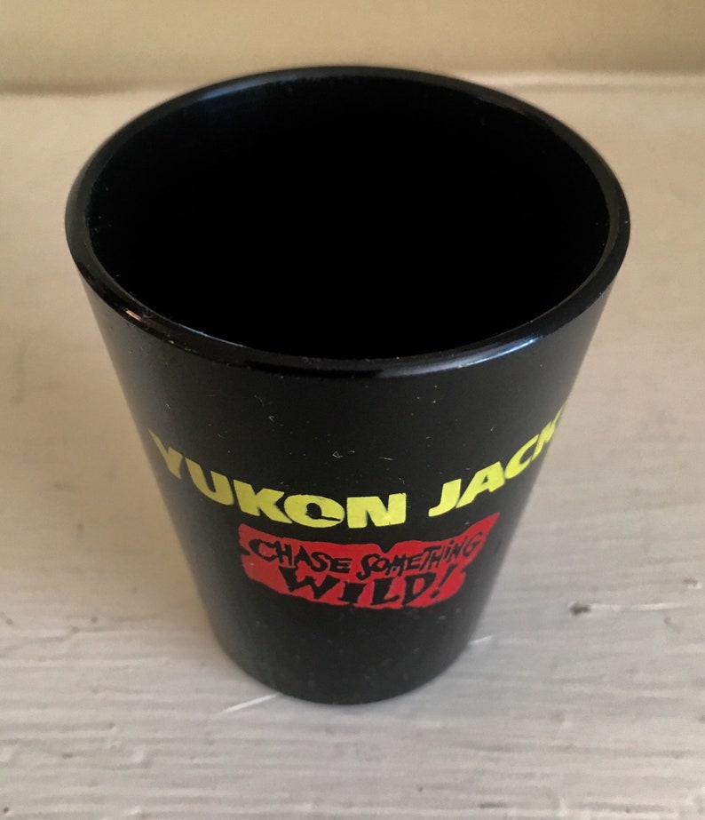 YUKON JACK SHOT Glass Chase Something Wild Black Plastic Yukon - Etsy