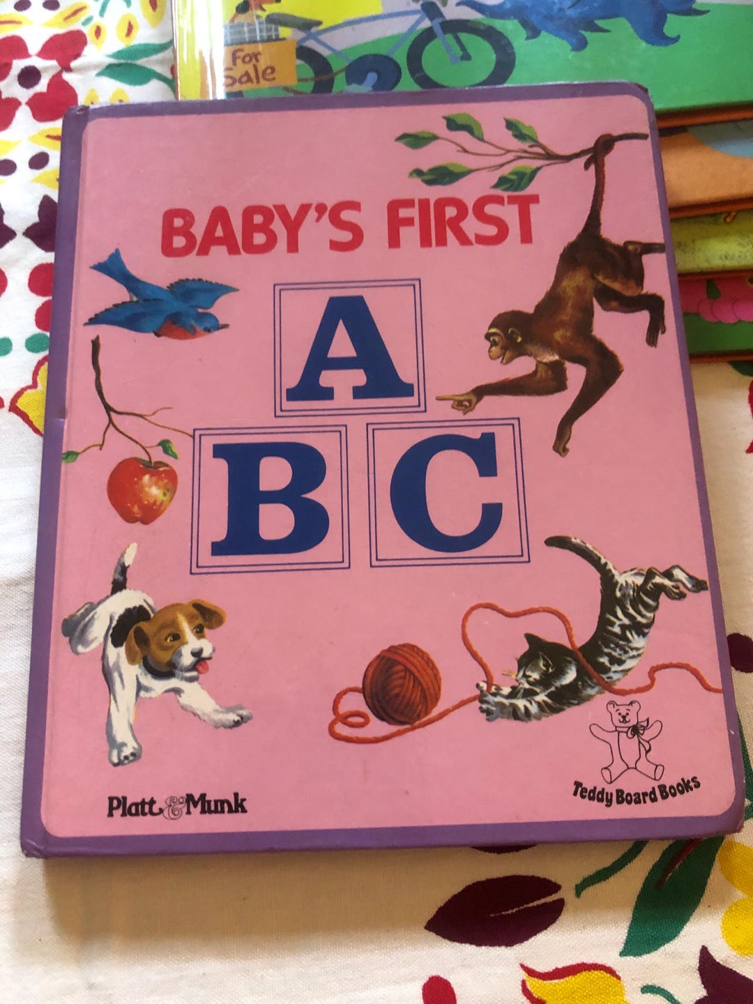 8963 VTG Baby’s First ABC Book Platt & Munk Teddy Board Book Baby’s ...