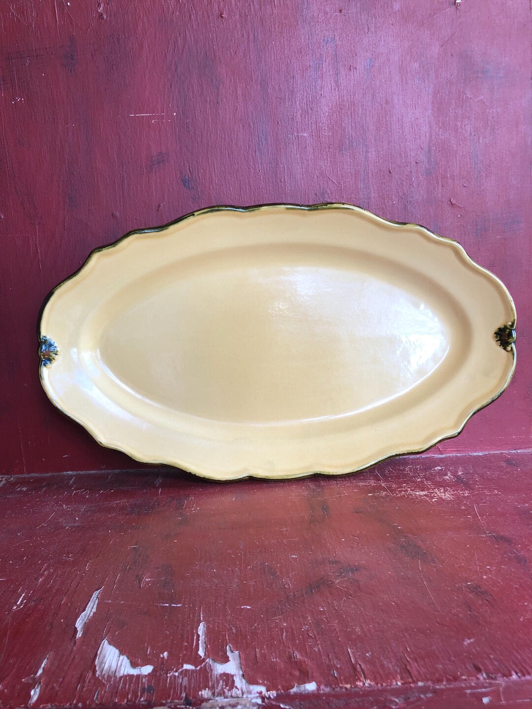 10025A Very Large TERRA COTTA Casa Del Sol Pattern Portugal Platter ...
