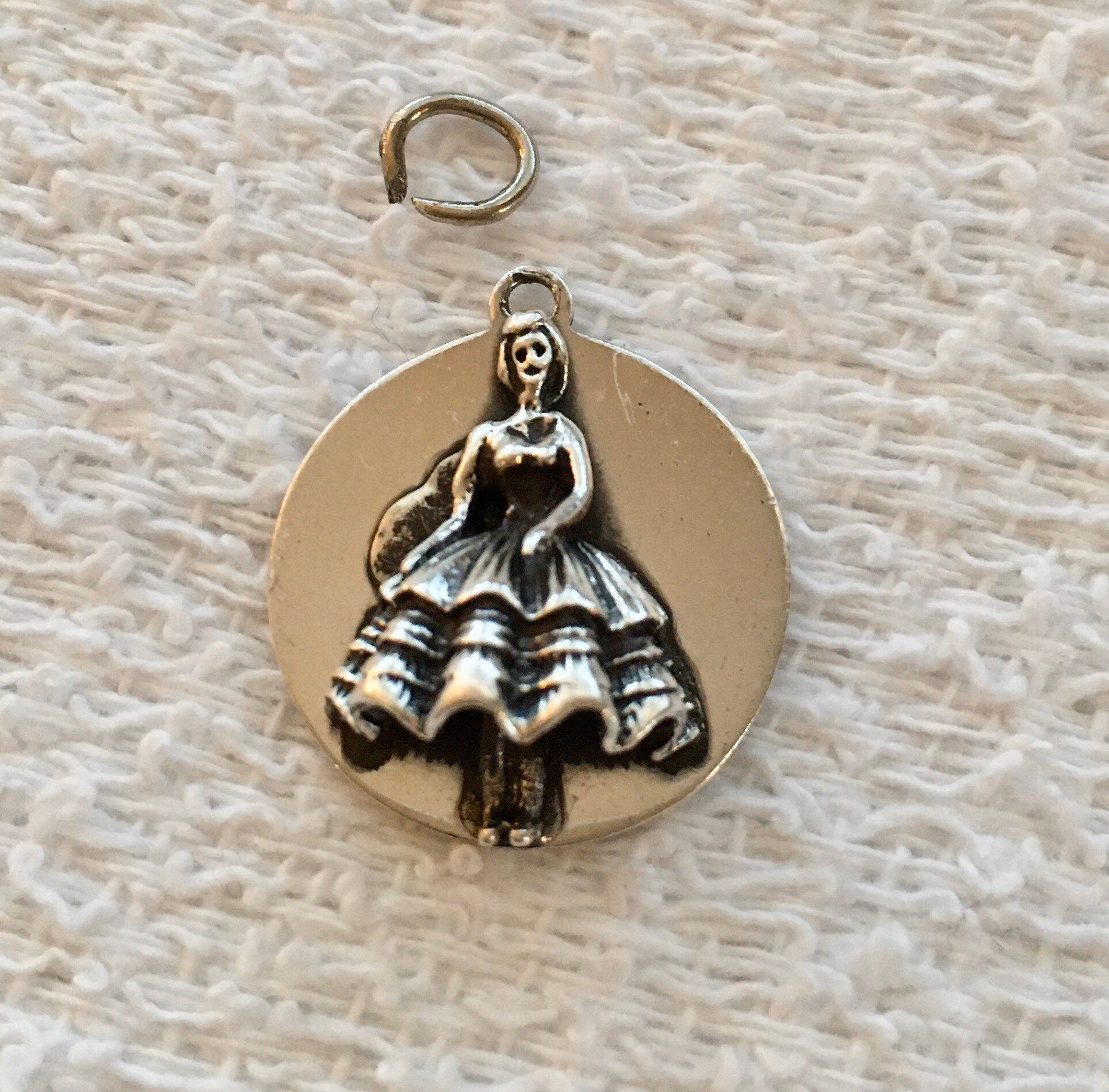 VTG BEAU Sterling Silver Southern Belle with Petticoats Charm | Etsy
