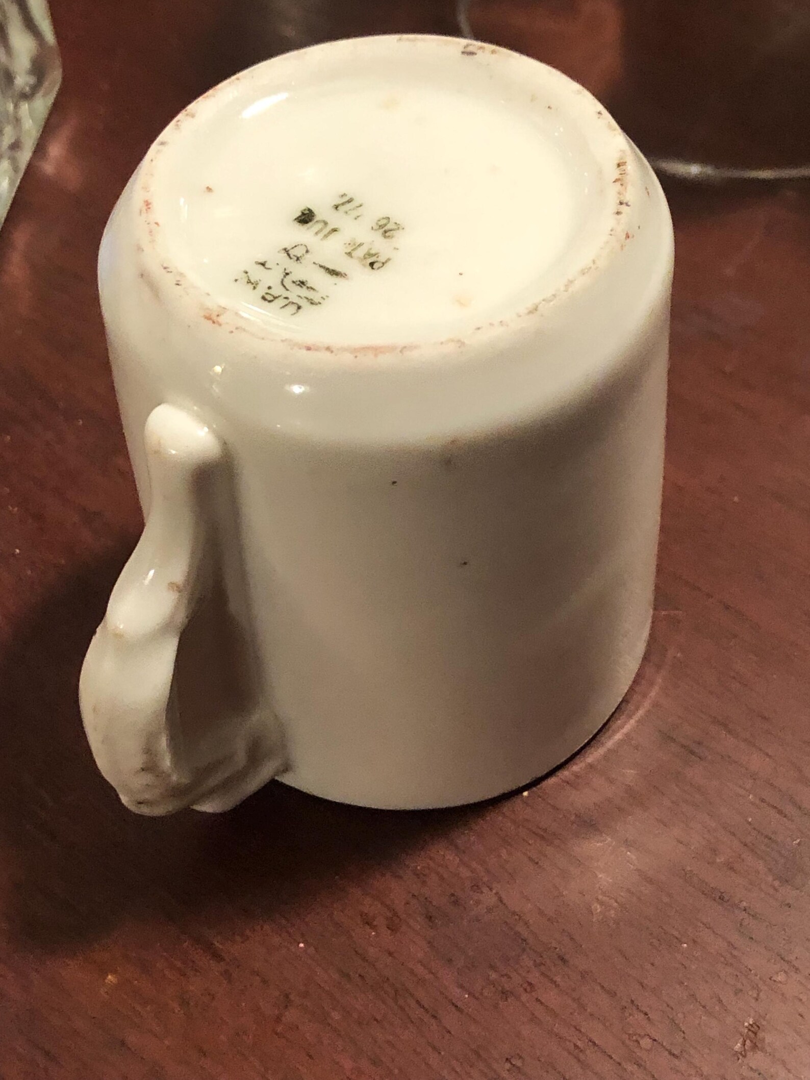 9887 Antique Mini Chunky Elephant Ear Ironstone Creamer Pat. June 26 ...