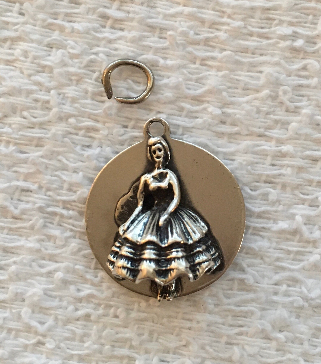 VTG BEAU Sterling Silver Southern Belle With Petticoats Charm Pendant ...