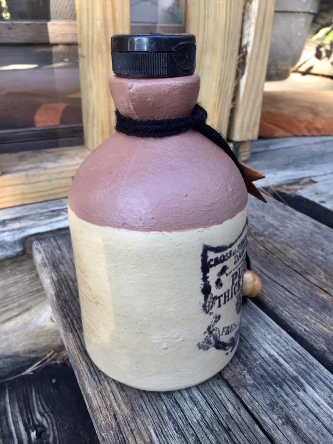 Brown Tan Syrup Jug with Pour Spout DECORATIVE PURPOSES ONLY | Etsy