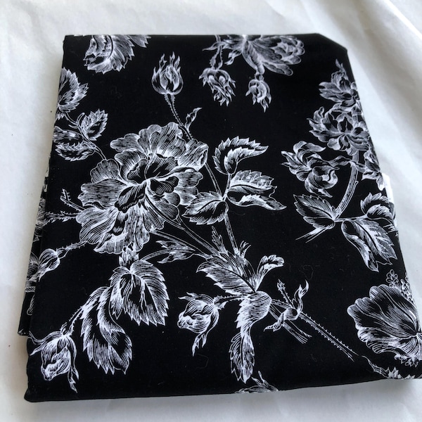 Black Toile Fabric - Etsy