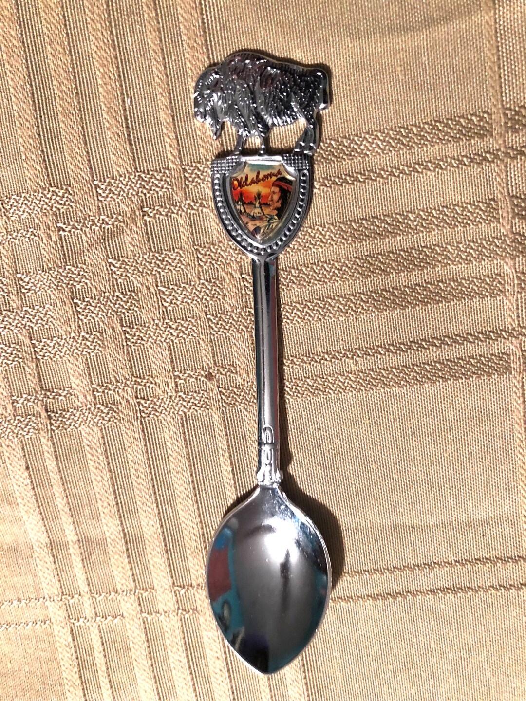 Vintage Souvenir Spoon Oklahoma 1994 With Buffalo & Indian ...