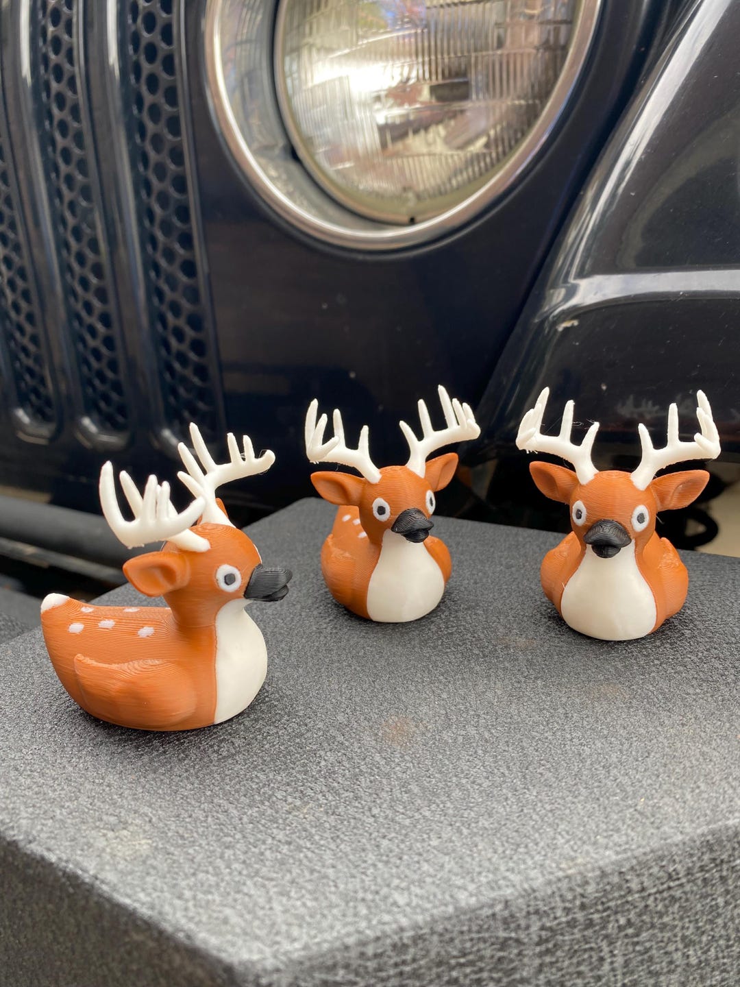 Whitetail Deer Buck Duck Miniature Figurine for Jeeps Dashboards - Etsy