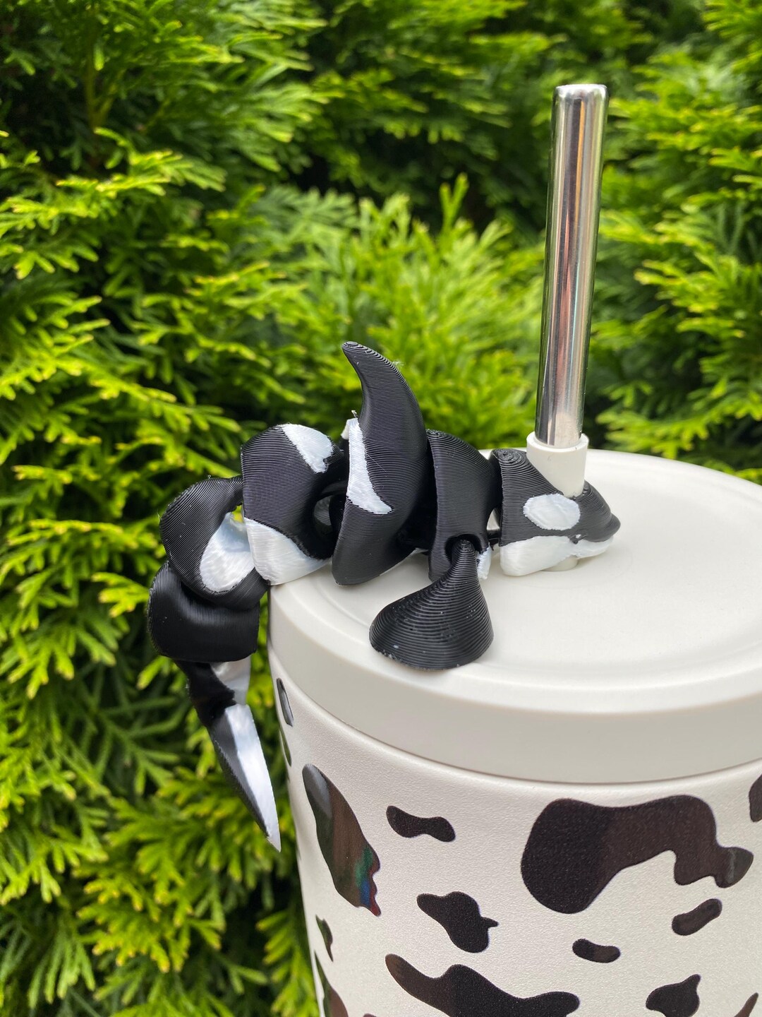 Super Articulated Killer Whale Orca Straw Charms Straw Buddies for ...