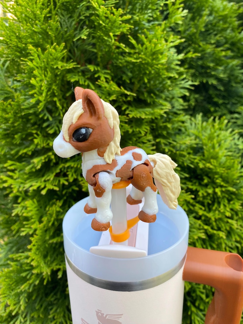 Horse Pony Straw Toppers/ Charms Straw Buddies for Stanley Tumblers or ...