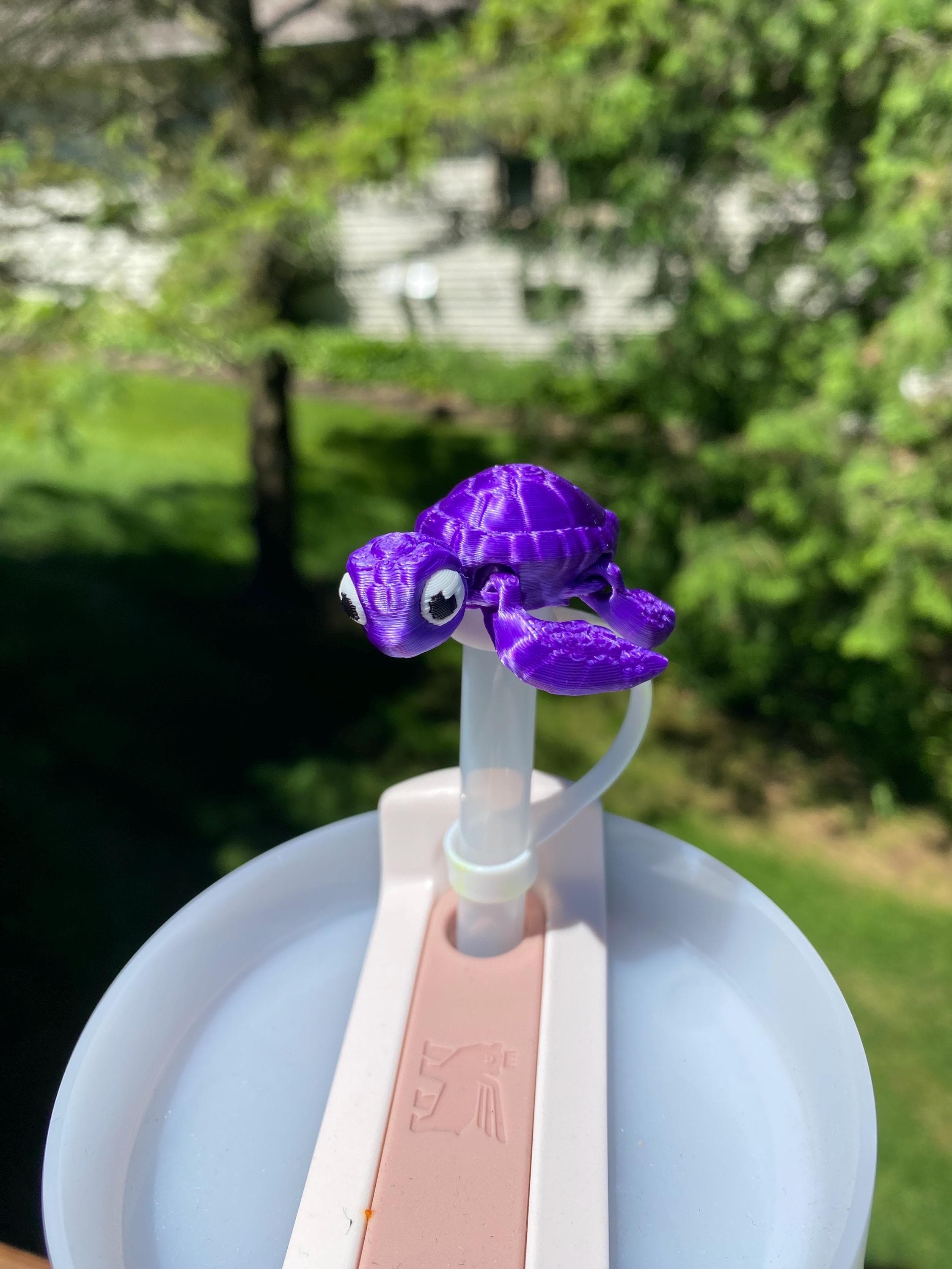 Vibrant Articulated Sea Turtle Straw Toppers/ Charms for Stanley ...