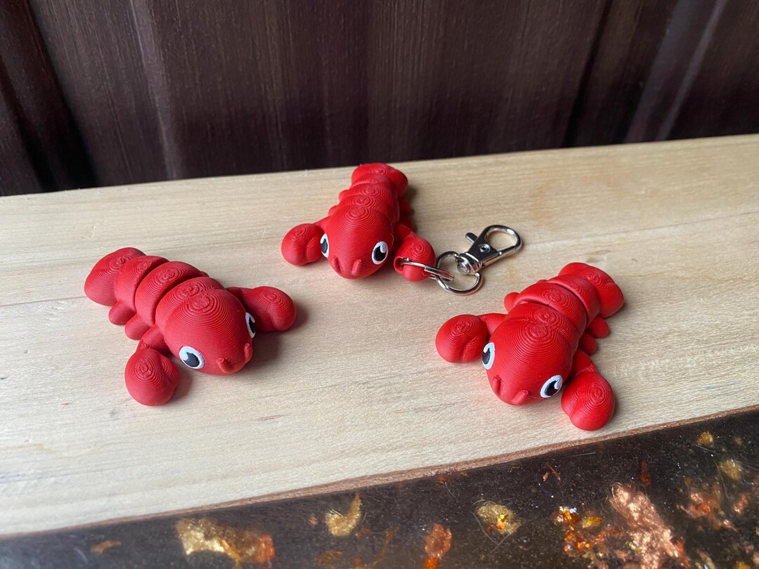 Articulated Lobster Fidget Toys and Keychains 3D Printed - Etsy