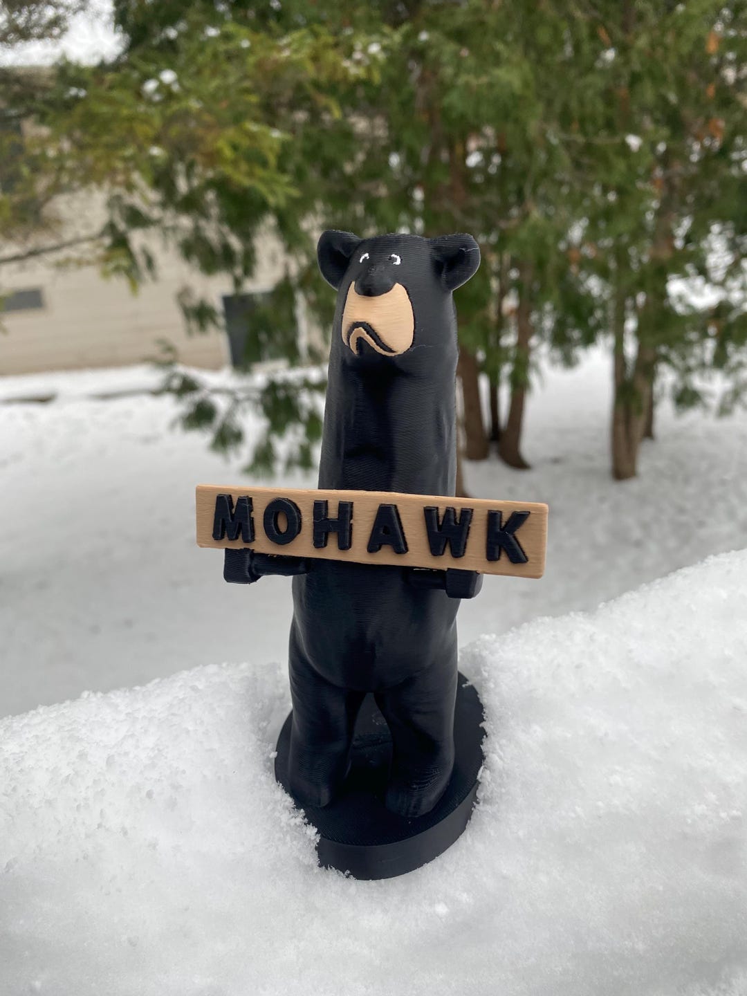 Mohawk Welcome Black Bear Carving Mohawk, Michigan Miniature 3D Printed ...