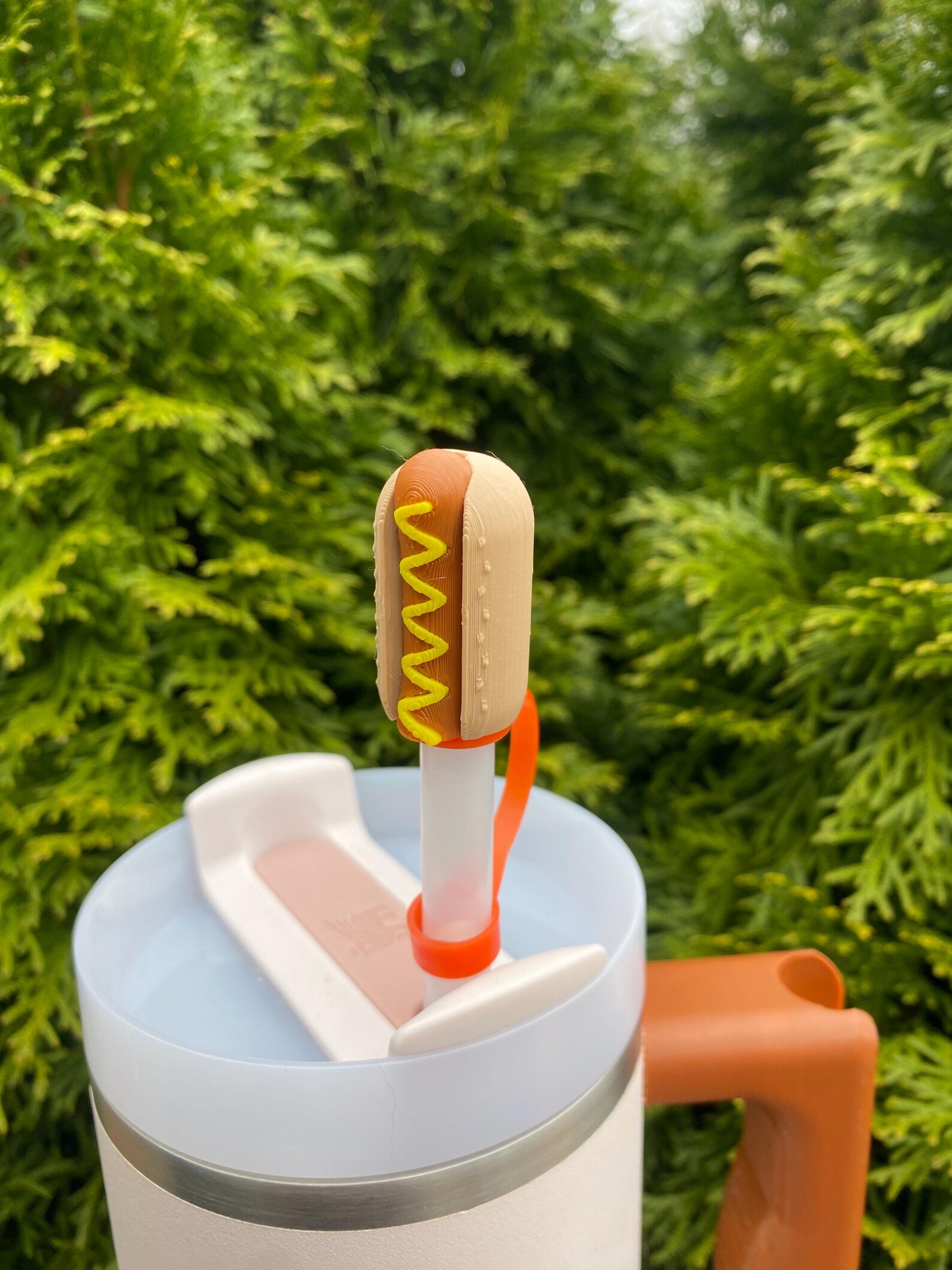 Hot Dog Ketchup and Mustard Straw Toppers/ Charms for Stanley Tumblers ...