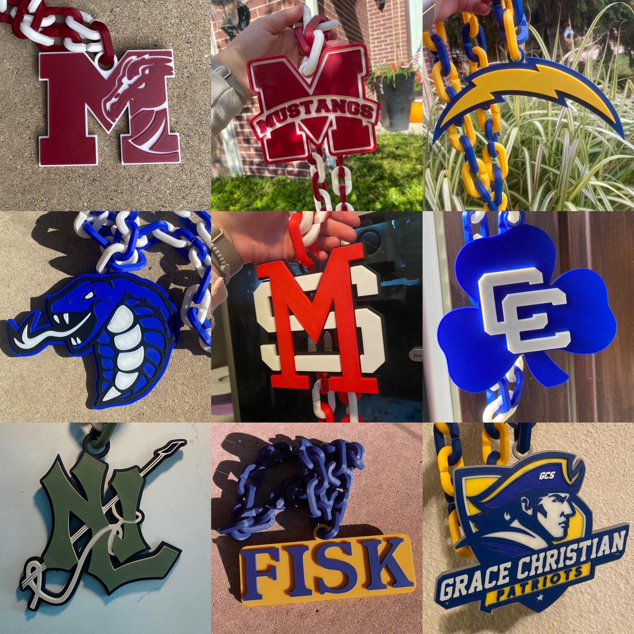 JUMBO Custom Oversized Chunky Chain Necklaces for Sports Teams, Awards ...