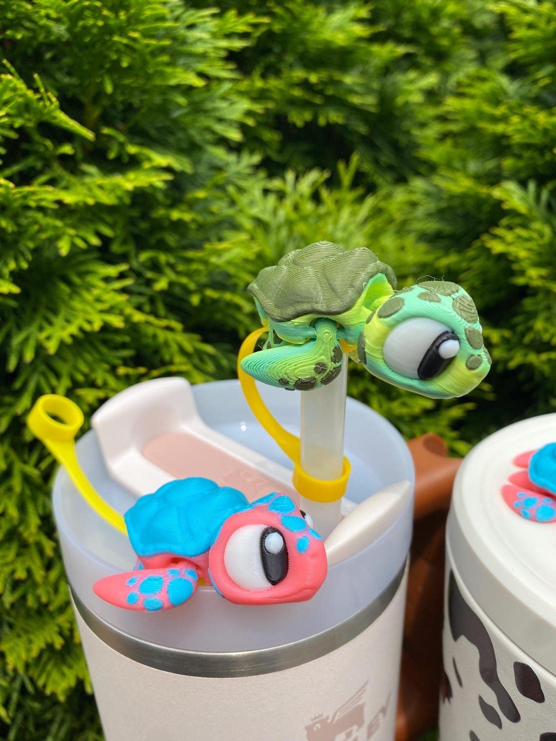 Freckled Sea Turtle Tumbler Toppers / Straw Charms for Stanley Tumblers ...