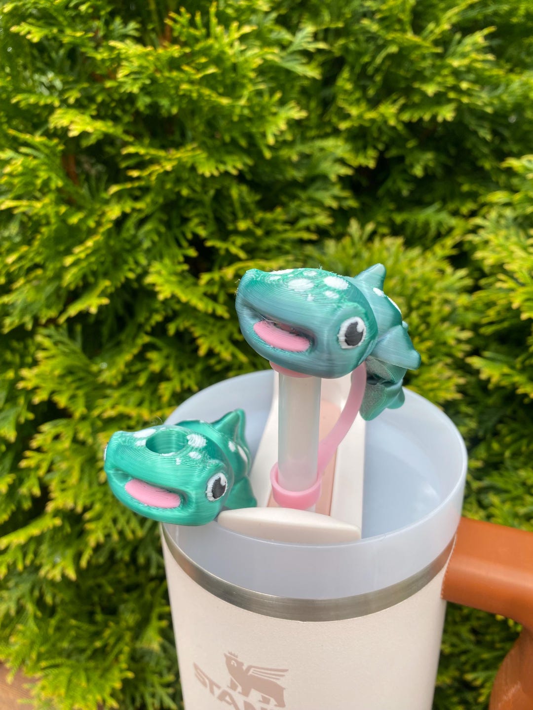 Whale Shark Straw Toppers/ Charms Straw Buddies for Stanley Tumblers or ...