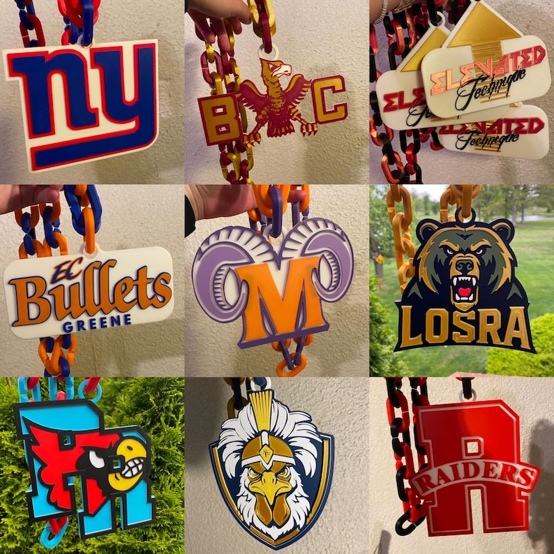 JUMBO Custom Oversized Chunky Chain Necklaces for Sports Teams, Awards ...
