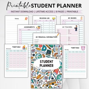 Student Planner 2025 | Digital School Planner | Printable & Digital PDF ...