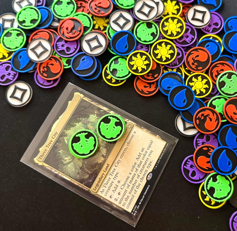 Custom MTG Mana Token Coins: Game Counter Set for Magic the Gathering ...