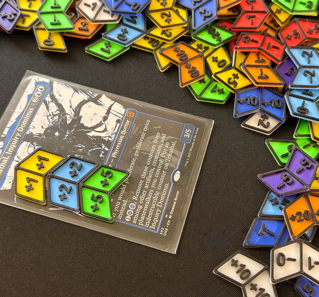 Custom MTG Power/toughness Counters - Colorful Magic the Gathering ...