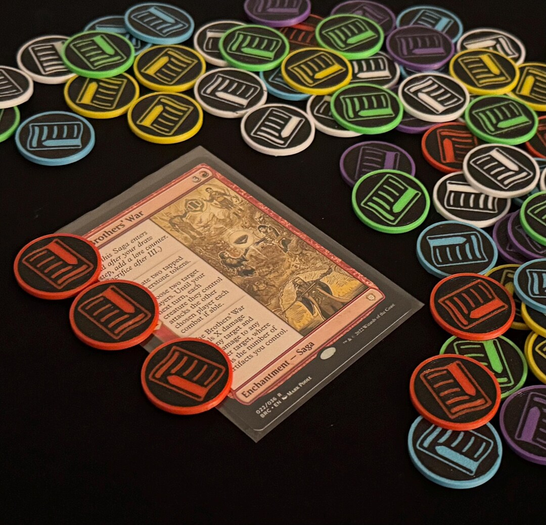 Custom Lore Counters for MTG: Textured Game Tokens for Magic the ...
