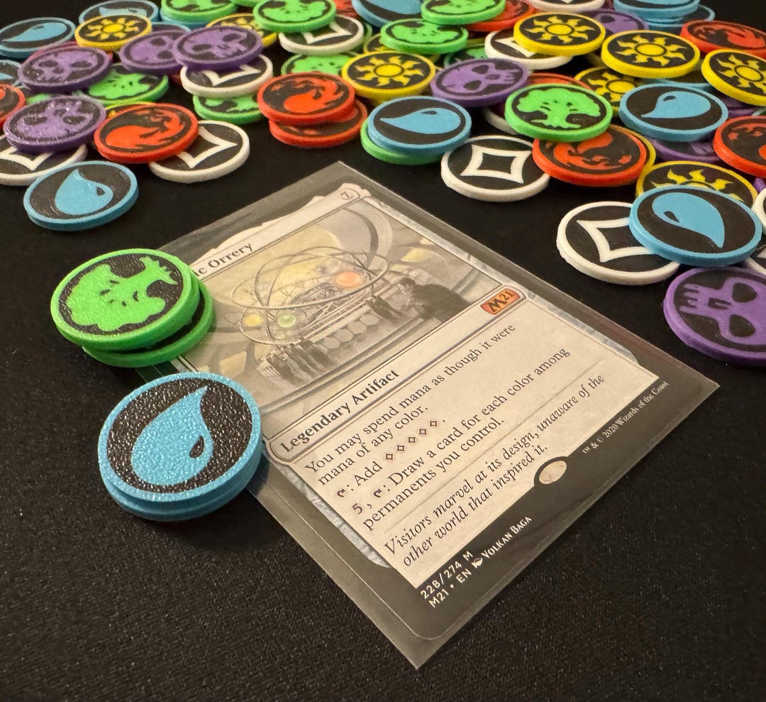 Custom MTG Mana Counters: Textured Mana Coin Tokens for Magic the Gathering TCG - Etsy