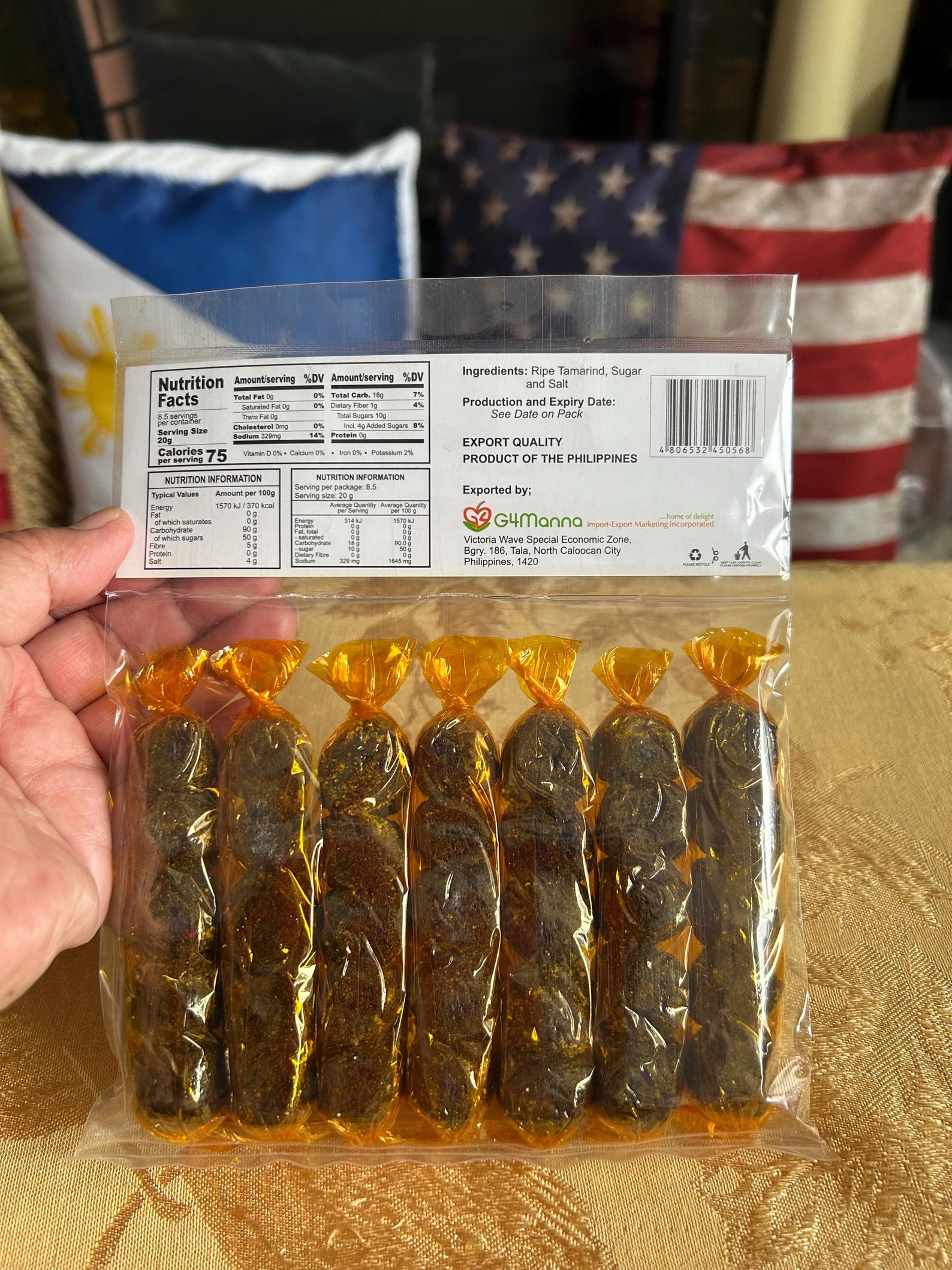Philippines Sampaloc Tamarind Sweets Naman Salted Tamarind Candy (two/2 ...
