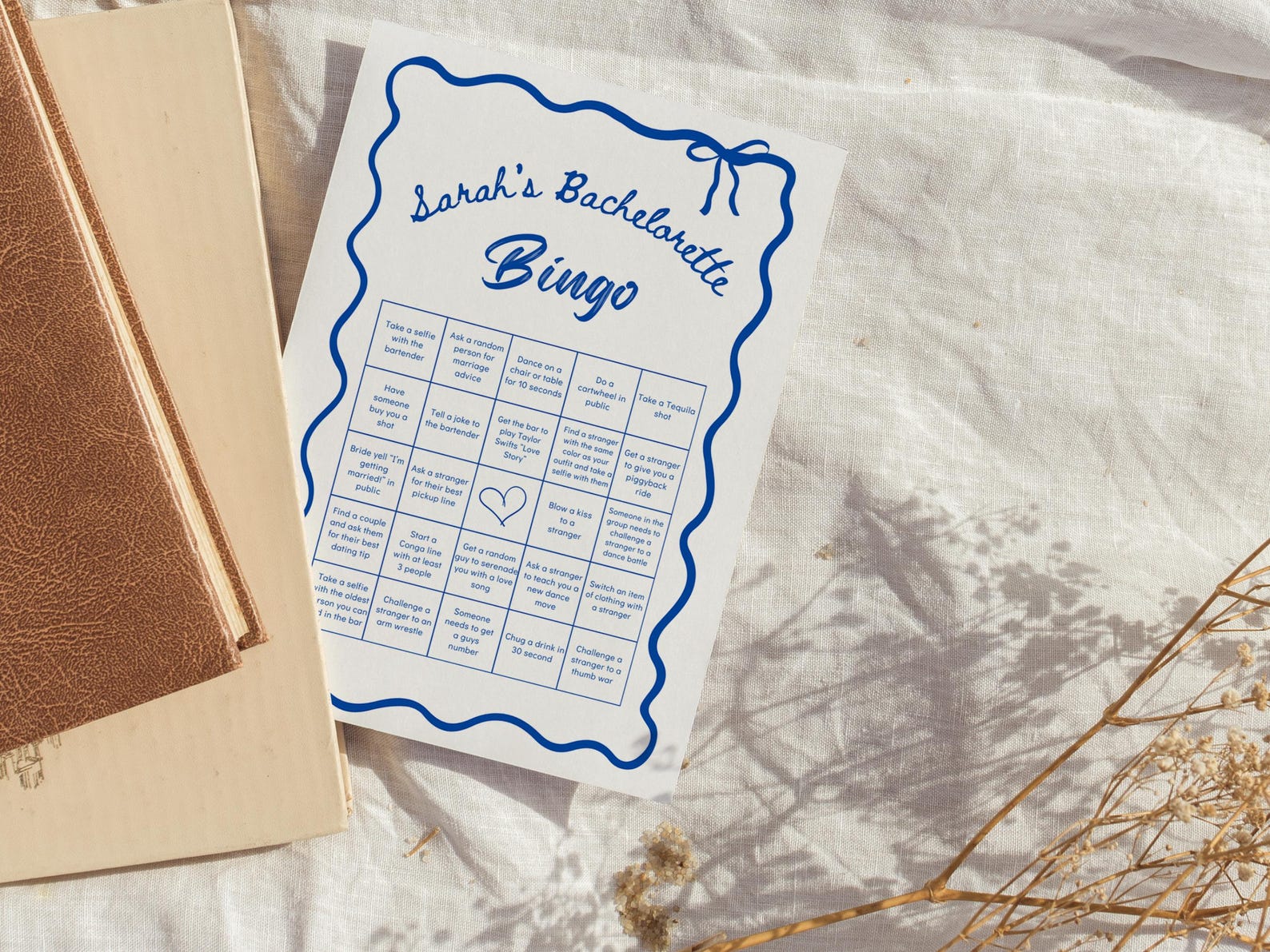 Bachelorette Bingo Game | Fun Hen Party & Pub Crawl Drinking Game ...