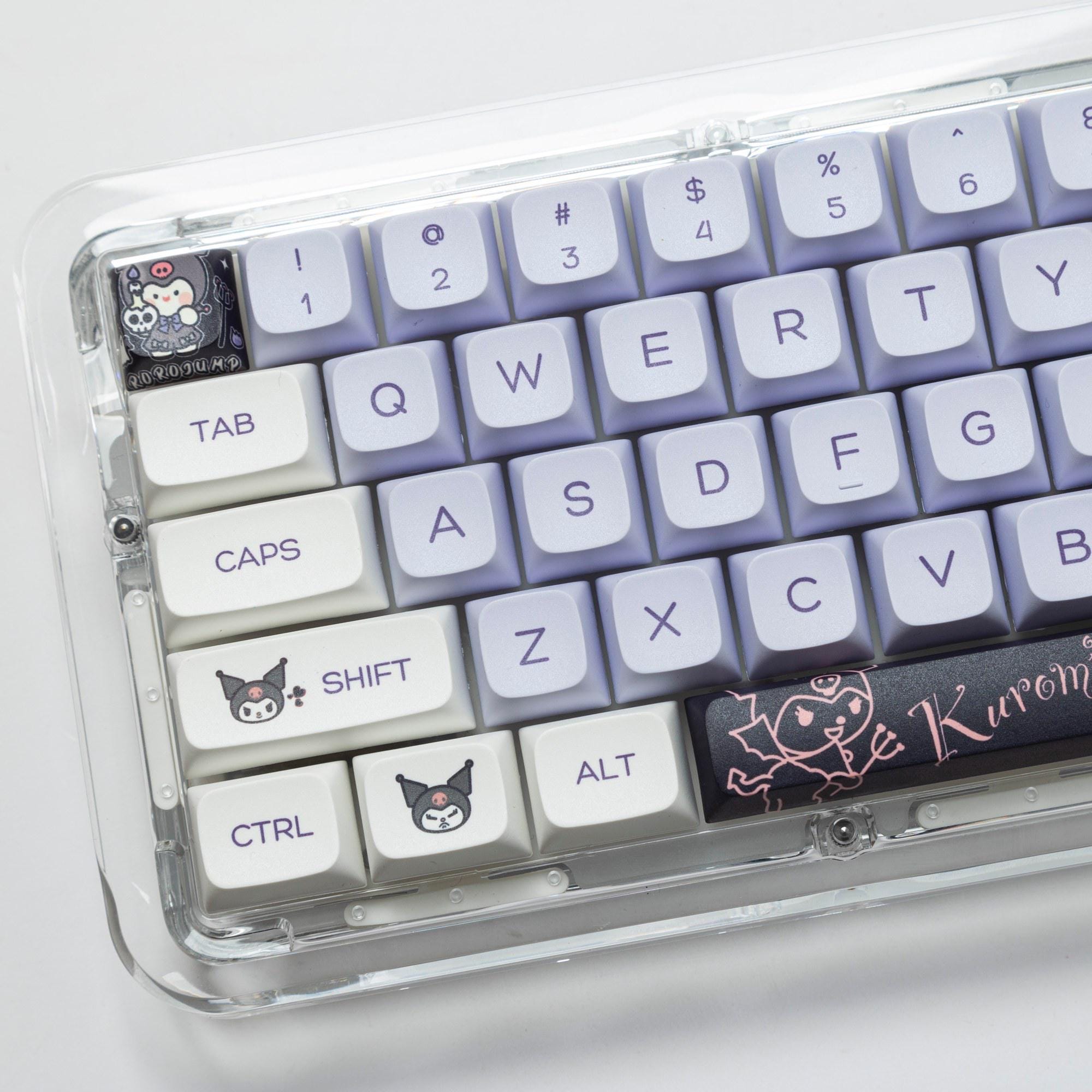 Kuromi Gothic Kawaii Keycap Set, 146 Keys PBT XDA Profile, Cute ...