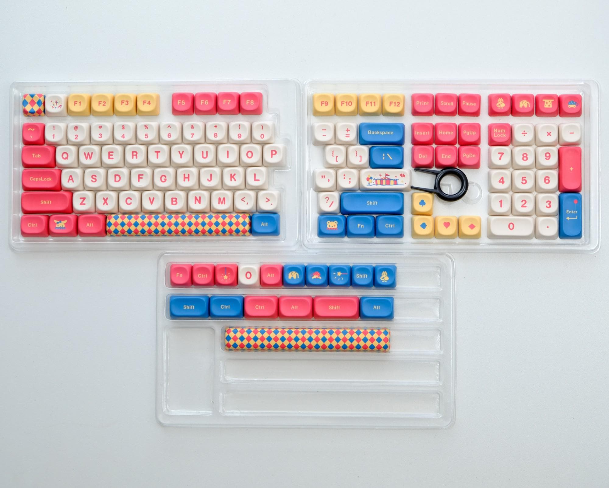 Circus Keycap Set, 126 Keys PBT GMK XOA Profile, Retro Mosaic Cute ...
