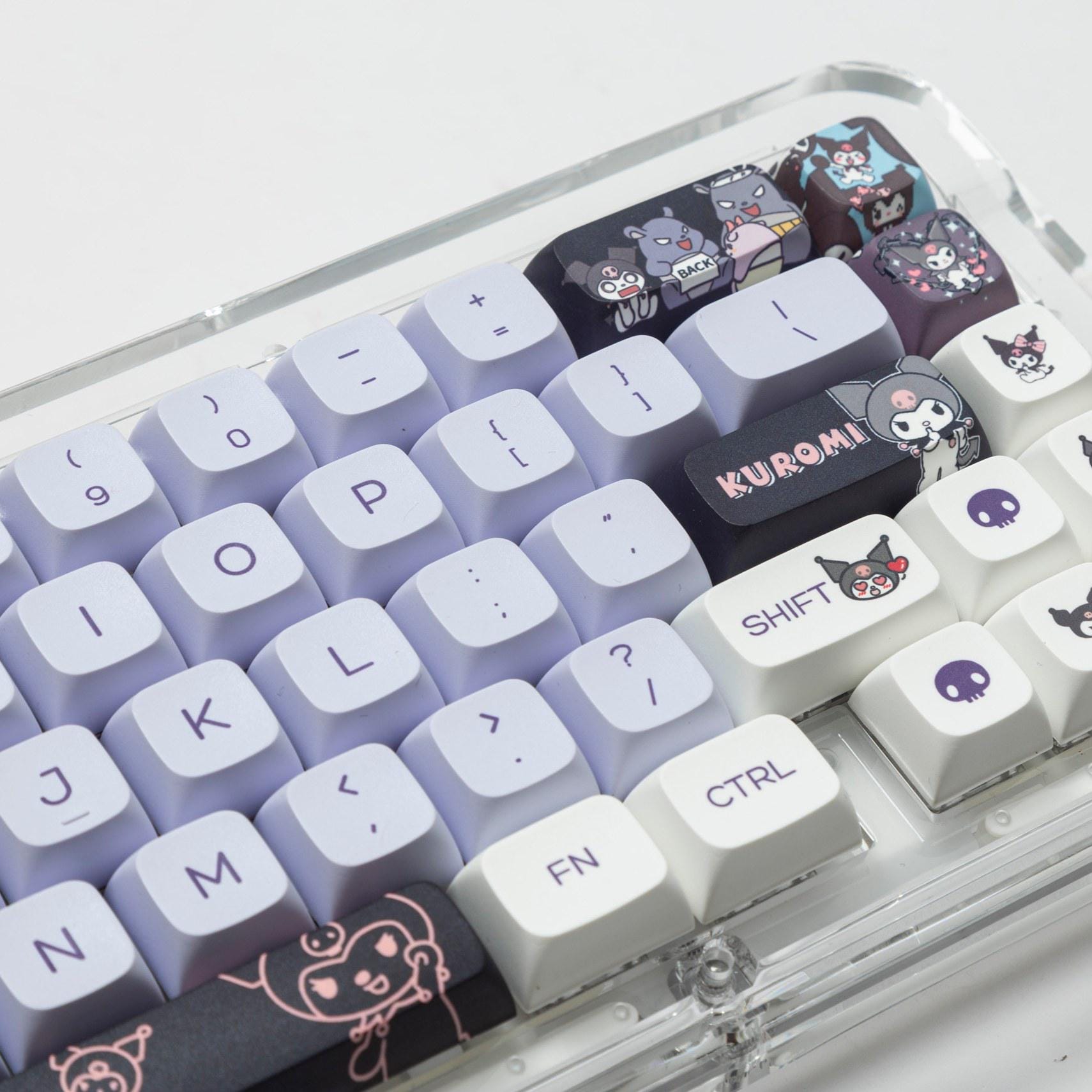 Kuromi Gothic Kawaii Keycap Set, 146 Keys PBT XDA Profile, Cute ...