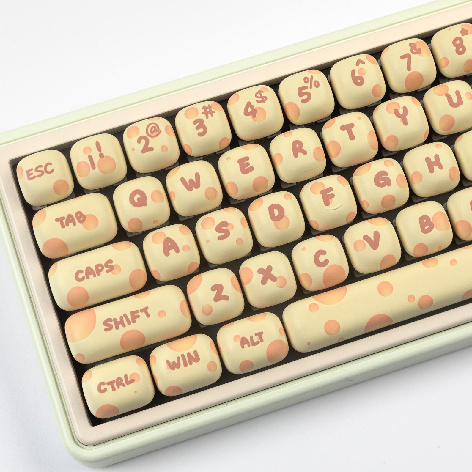 Cheese Bread Keycap Set, MOG 134 Keys PBT, Round Mechanical Keyboard ...