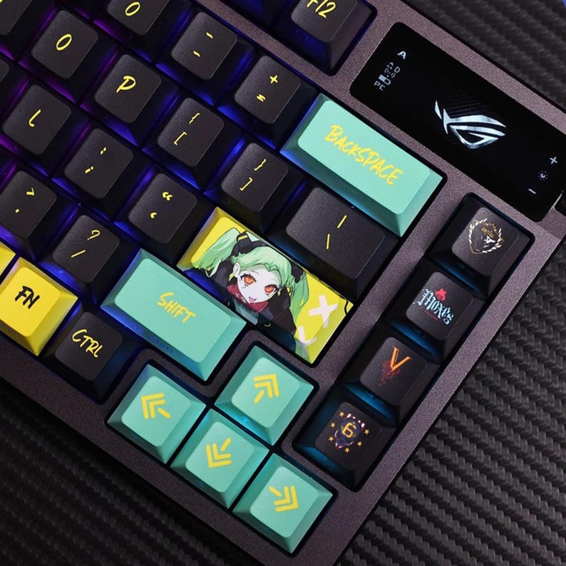 Cyberpunk&edgerunners Keycaps, Dual Legends (top + Side Print), 124 ...