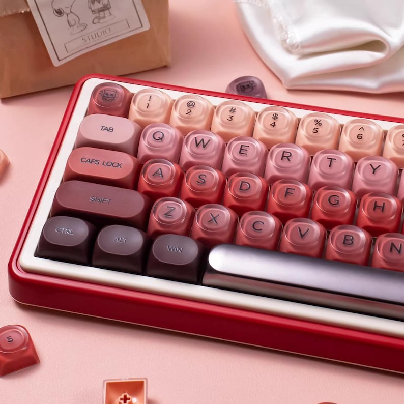 Lipstick Styple Keycap Set – 131 Keys PBT+PC HOA Profile – Custom ...