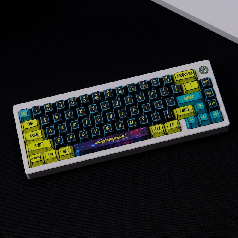 Cyberpunk Keycap Set, 148 Keys PBT Cherry Profile, 2077 Hand-drawn ...