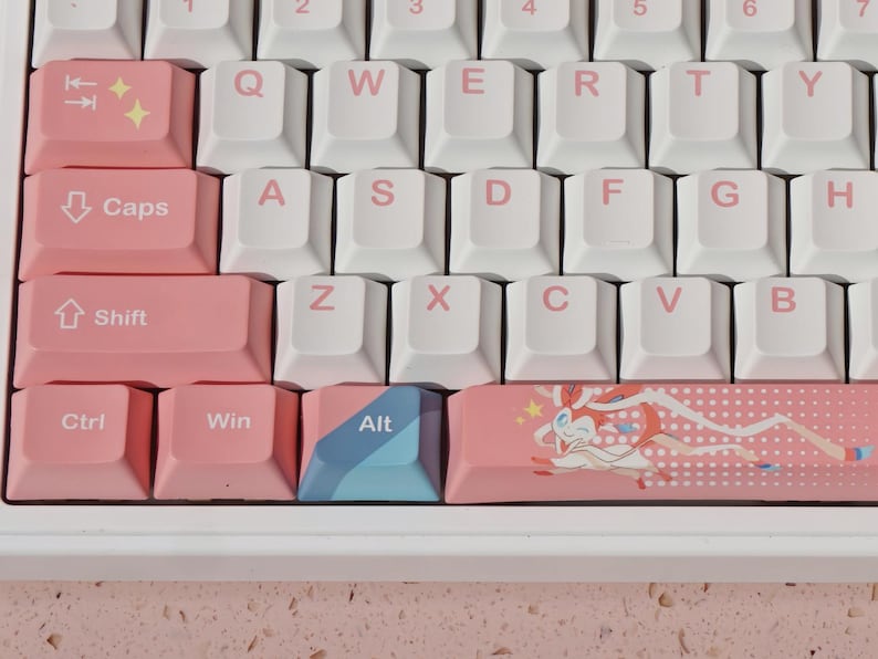 Sylveon – Eevee Fairy Keycap Set | Pokémon Theme | PBT Cherry Profile ...