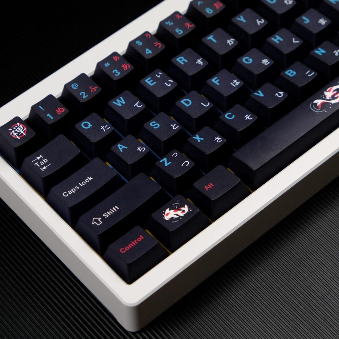GMK Zen Pond Japanese Style Keycap Set, 129 Keys PBT Cherry Profile ...
