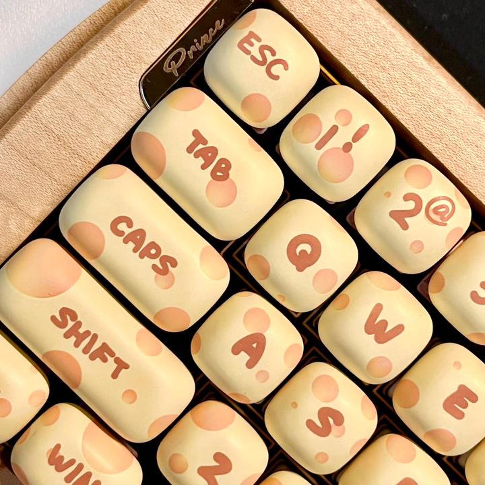 Cheese Bread Keycap Set, MOG 134 Keys PBT, Round Mechanical Keyboard ...