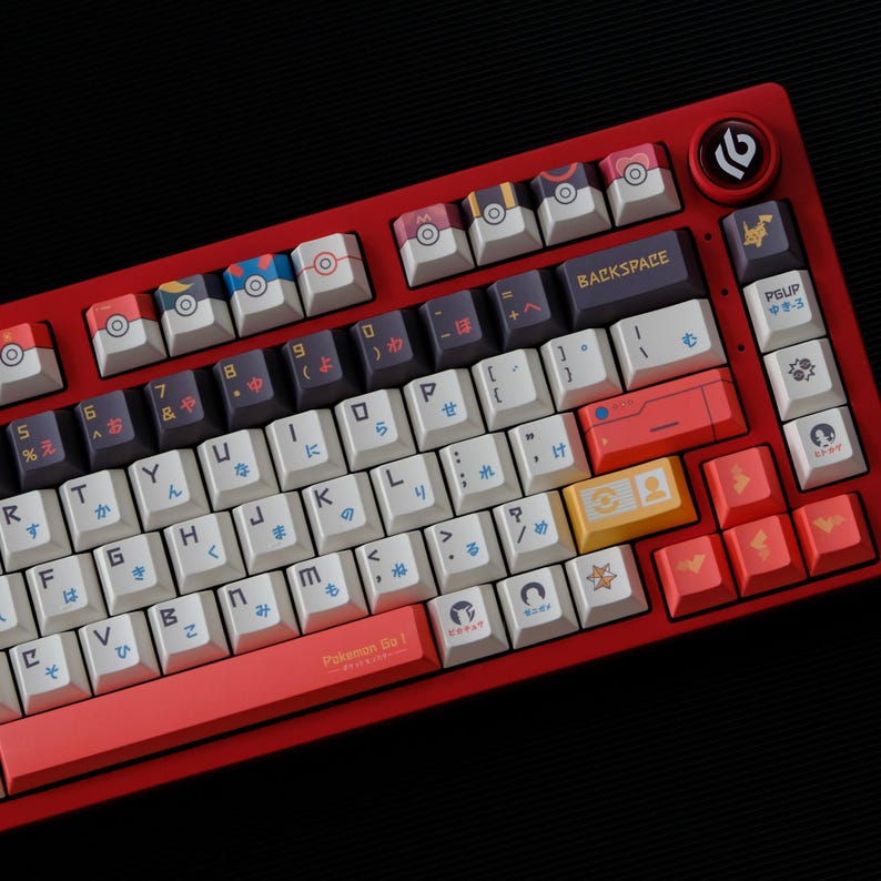 Japanese Style Pokémon Keycap Set, 148 Keys PBT Cherry Profile ...
