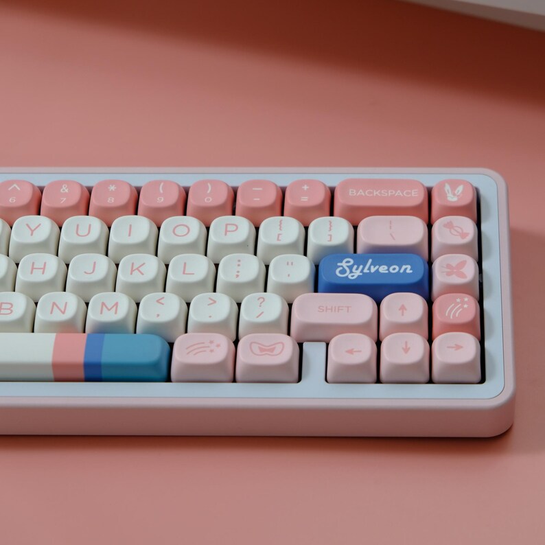 Eevee Fairy Keycap Set, Pokémon, 126 Keys PBT MOA Profile, Mechanical ...