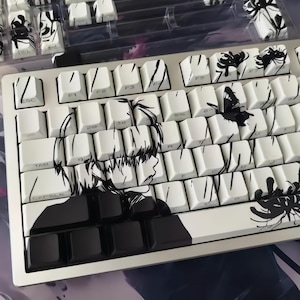 Tokyo Ghoul Keycaps Set, Kaneki Ken Theme, One-eyed Ghoul Vibes, 130 ...