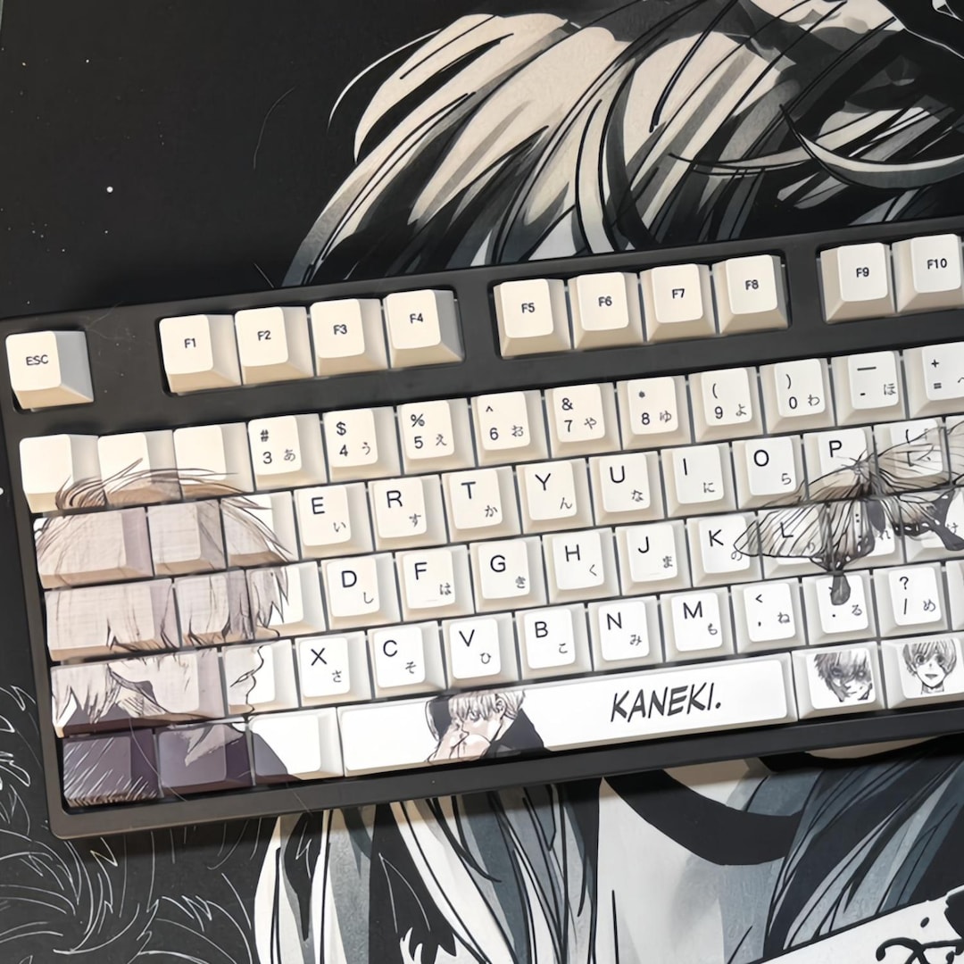Tokyo Ghoul Anime Japanese Style Keycaps Set, Kaneki Ken Theme, One ...